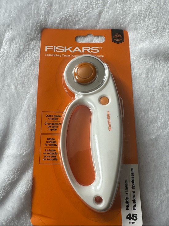 Office | New Fiskars 45mm Rotary Cutter For Fabric With Ergonomic Loop ...